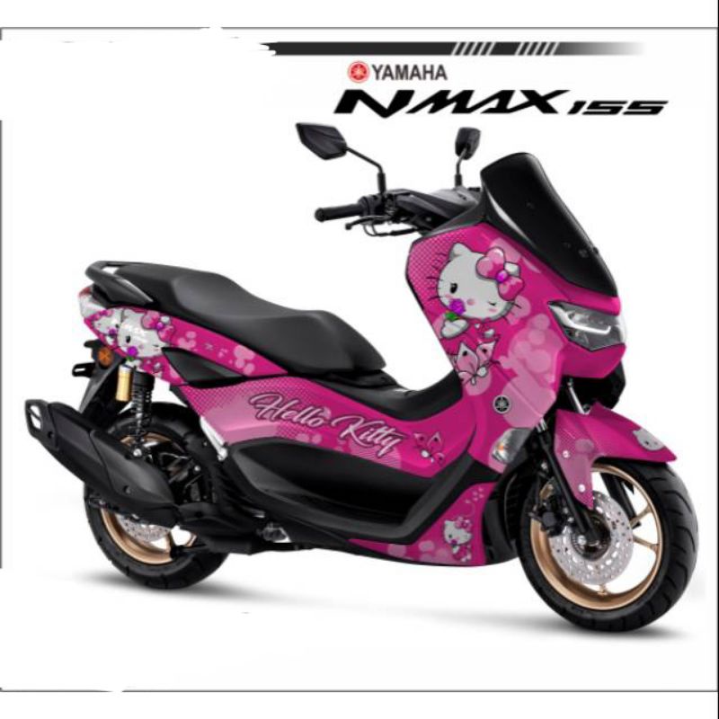 Decal STICKER FULL BODY Motorcycle YAMAHA NMAX NEW HELLO KITTY CUANTIK ...
