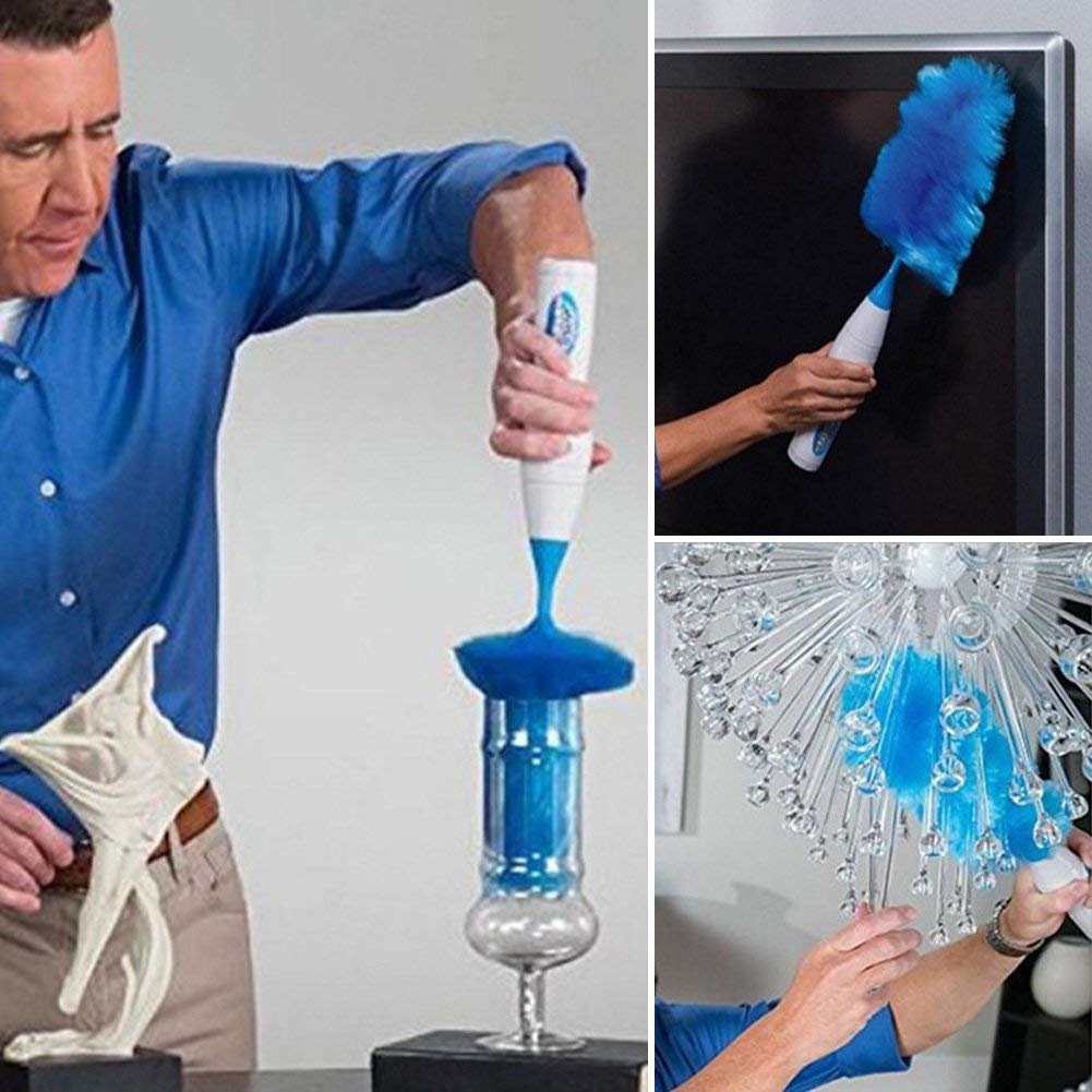 Electric Duster 360 Degree Cleaning Motorized Spin Brush Wall Window ...