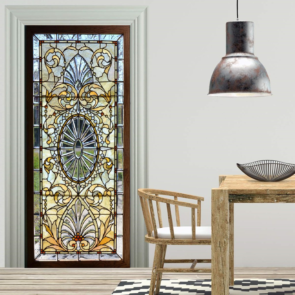 Door Sticker Glass Gate Fashion Wallpaper WallRoom Kitchen Door ...
