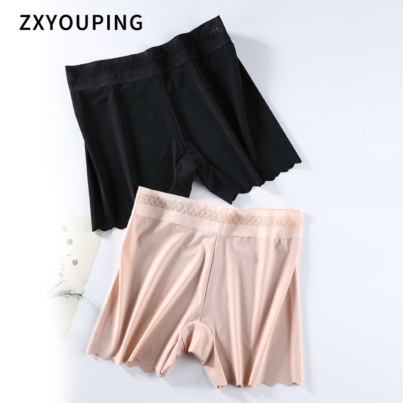 Zxyouping Plus Size Panty Women Ice Silk Seamless Panties Shorts For