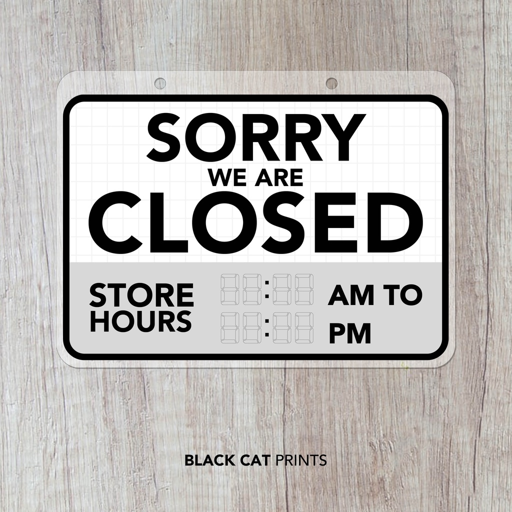 We Are Open with Do-It-Yourself Store Hours Sign | Laminated Signage ...