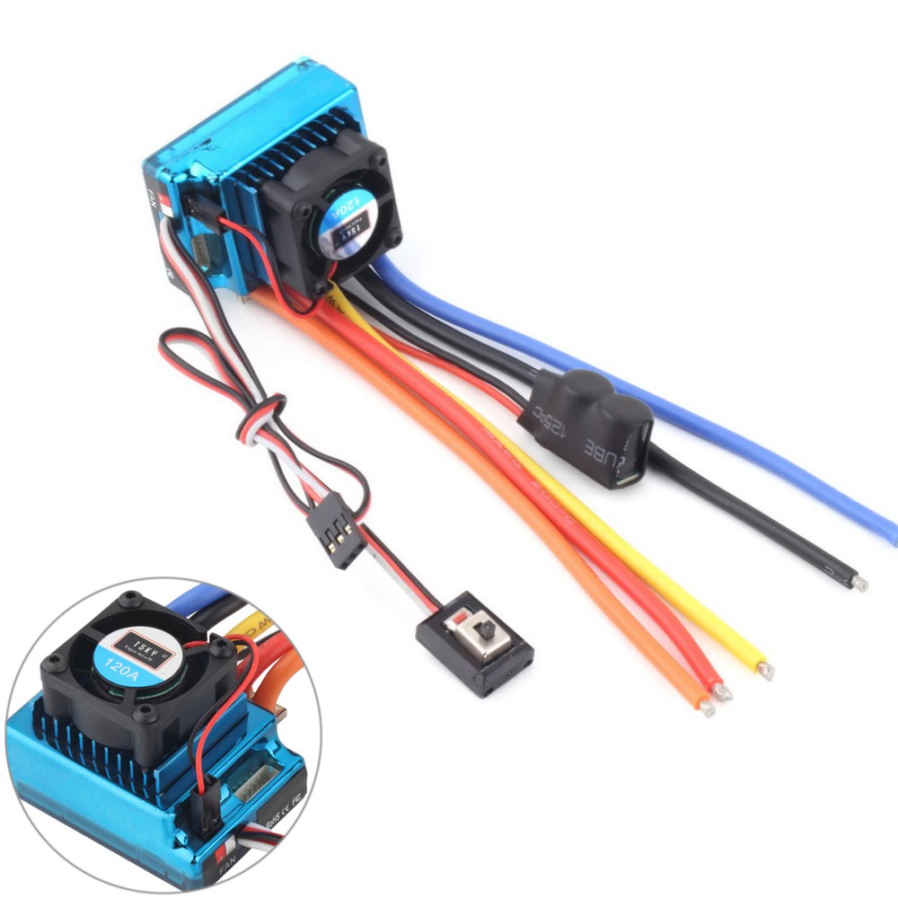 120A Sensored Brushless ESC Speed Controller for RC Car | Shopee ...