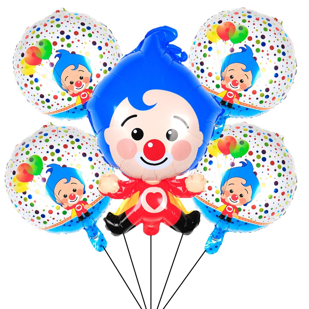 Plim Plim Foil Balloons For Kids Birthday Baby Shower Clown Themed ...