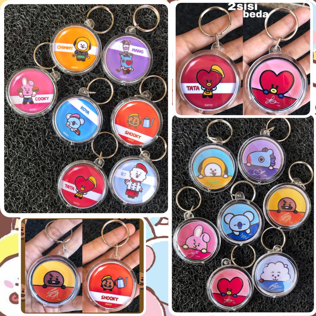 GANTUNGAN Bt21 Acrylic Tata Koya Chooky Chimmy Mang Shooky RJ / Ganci BT21 BTS Keychain | Shopee ...
