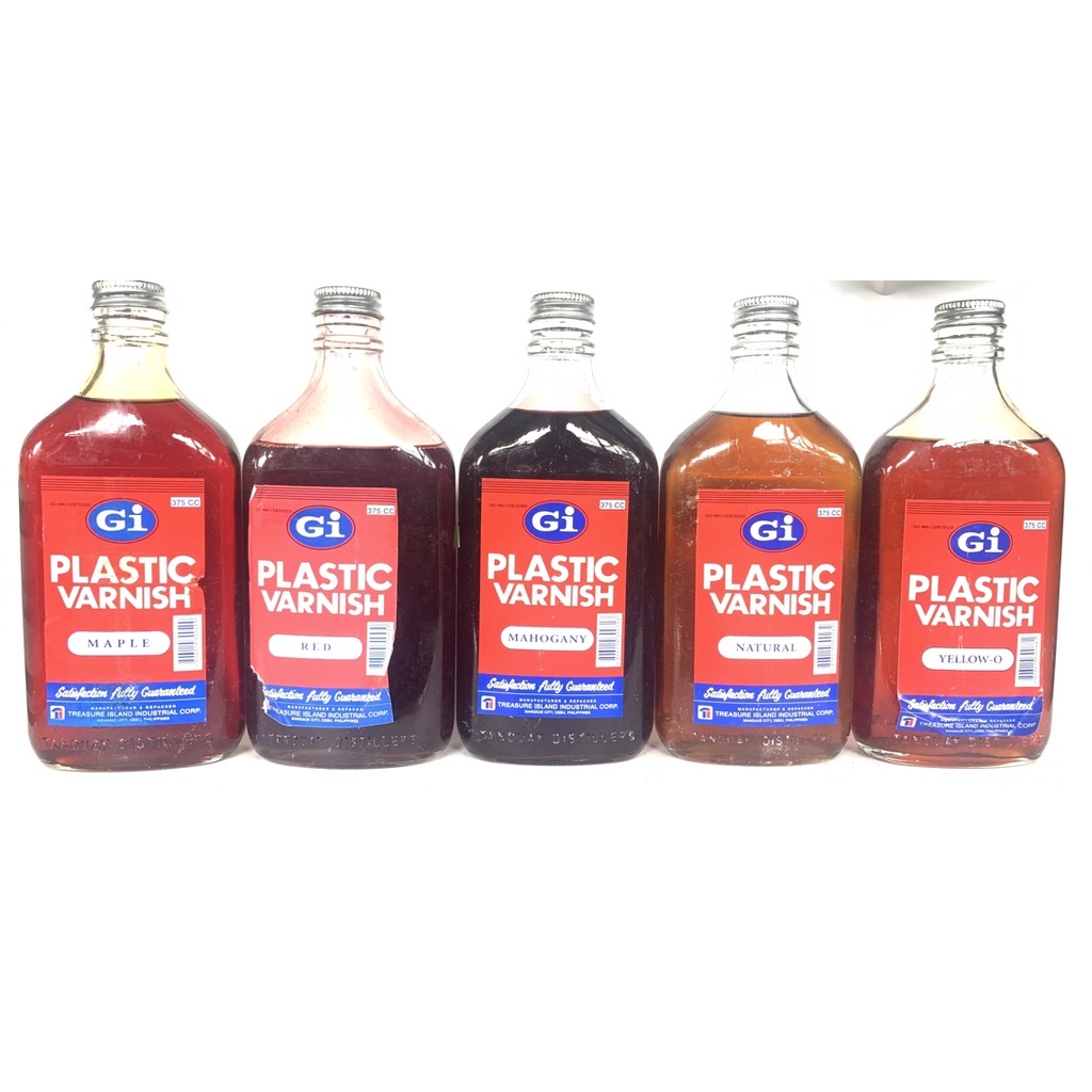 Gi brand Plastic varnish red , yellow-o , maple , natural, mahogany ...
