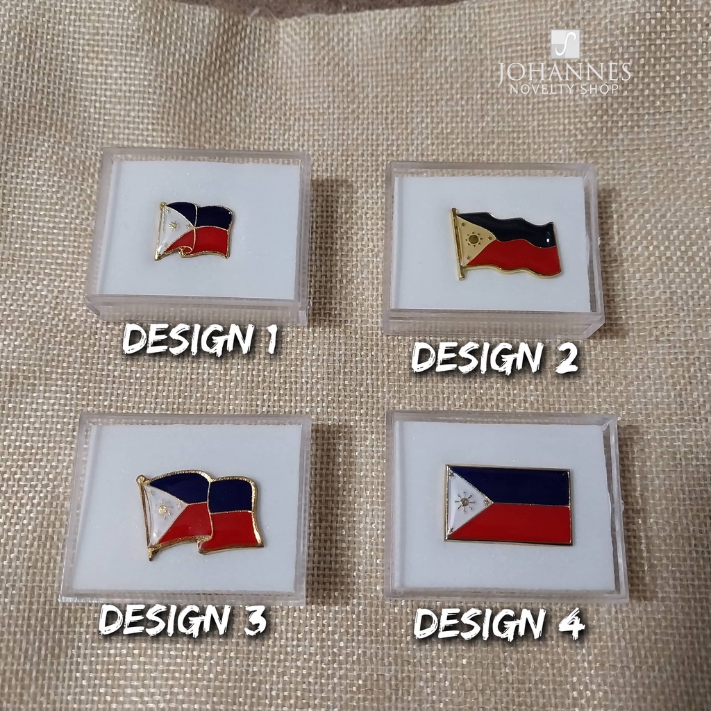 [4 pieces] Philippine Flag Collar Pin with Acrylic Case | Shopee ...