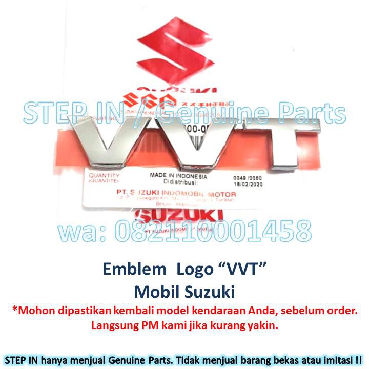 Suzuki car Logo Emblem type VVT with chrome vernekel SGP writing ori ...