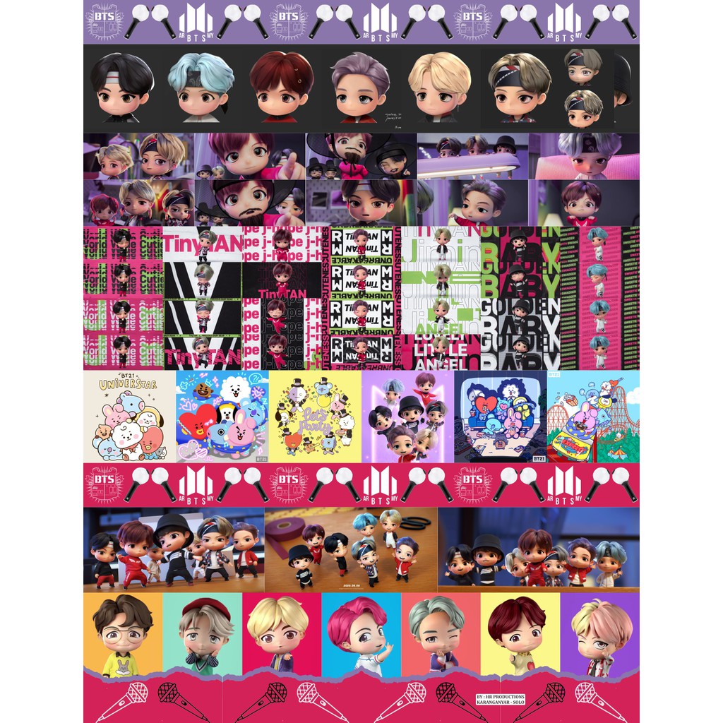 Wrapping Paper Bt21 Bts Gift Paper Packaging Cute Book Cover Fancy Kpop ...