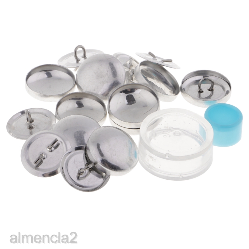 20 Set Machine Button Cloth Button Base Semi-finished Craft DIY 20mm ...