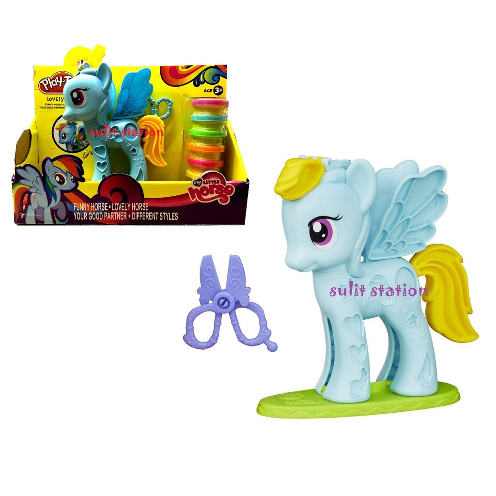 MLP MY LITTLE PONY PLAY CLAY dough doh SALON STYLE MOULD MOLDING TOY ...