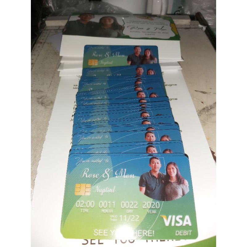 Atm Design invitation (Made with PVC) | Shopee Philippines