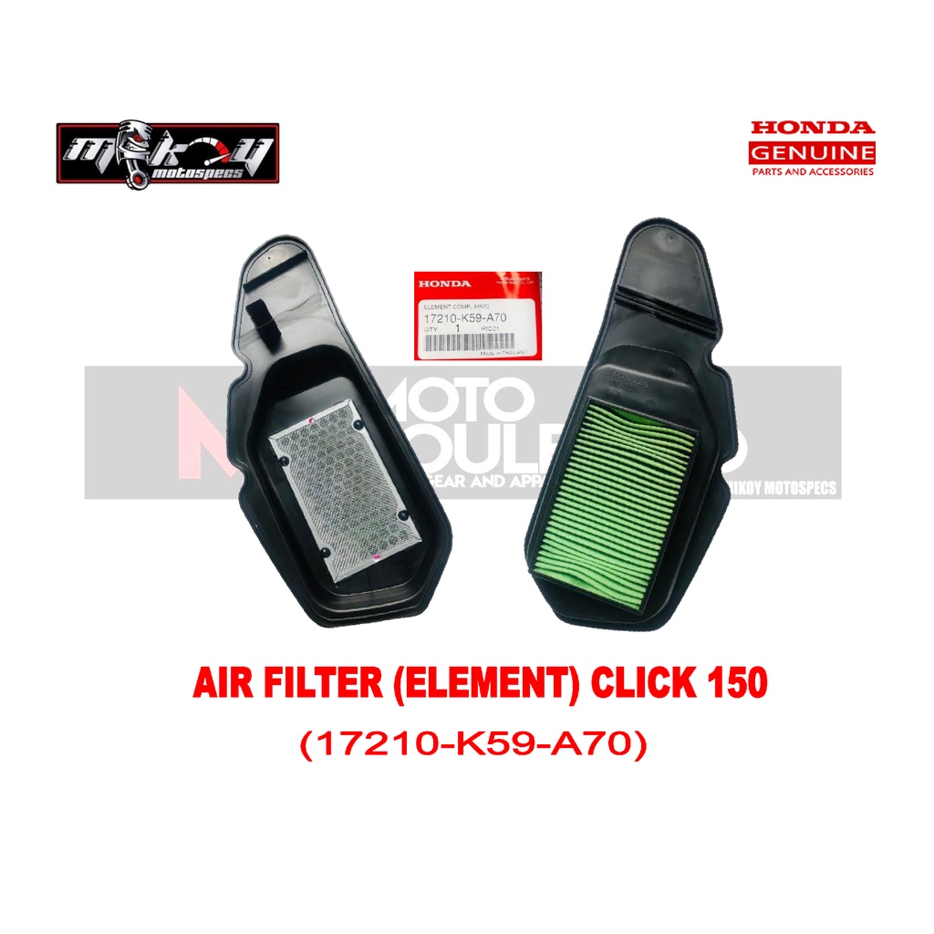 Honda Genuine Airfilter Stock FOR Click Game Changer 150i | Shopee ...