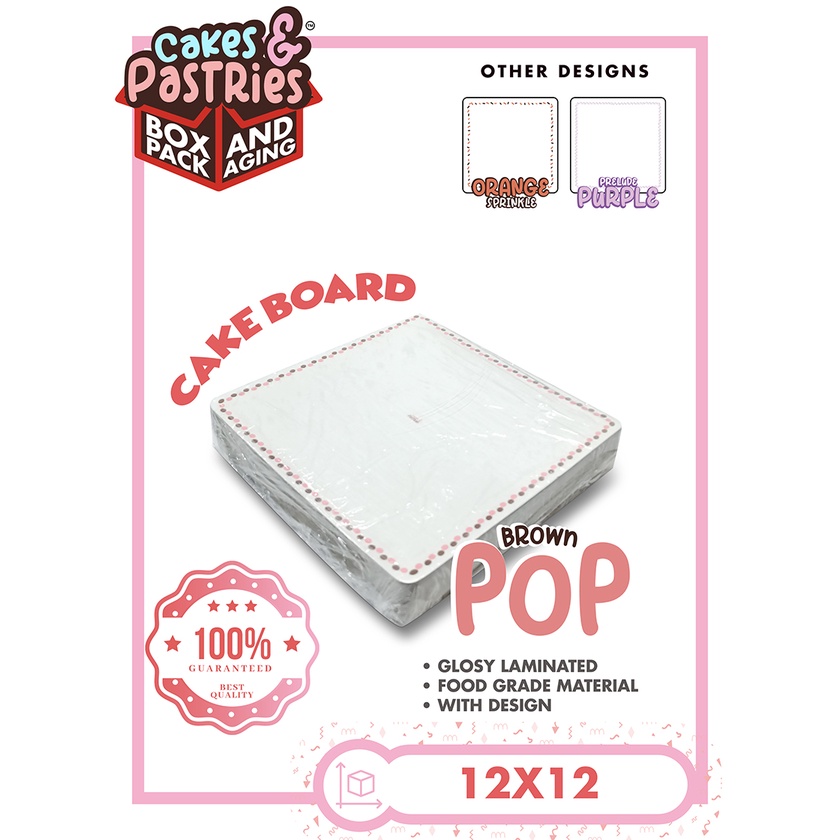 12X12 INCHES WHITE SQUARE CAKE BOARDS LAMINATED 10PCS & 20PCS | Shopee ...