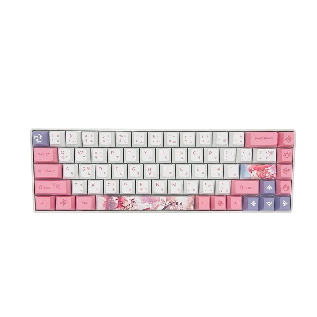 Yae Miko PBT Keycap thick 136 keys bilingual English and Japanese ...