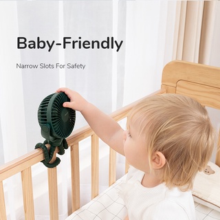 JISULIFE Stroller Fan Rechargeable Clip On Fan 4 Speeds 4000mAh Battery ...