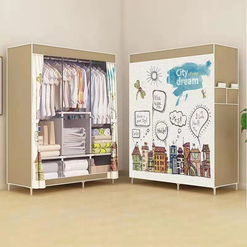 Big Size 105*165*45cm 3D clothes storage wardrobe organize size ...