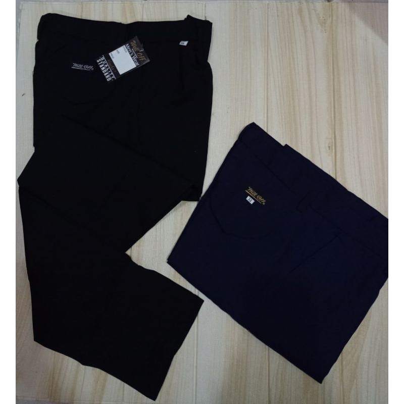 Slacks for men's black and Navy blue regular cut Katrina fabric for ...