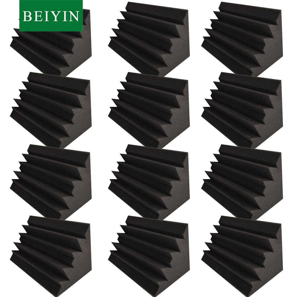 BEIYIN 12/Pack Acoustics Bass Traps Foam Corner Diffuser Column Block ...