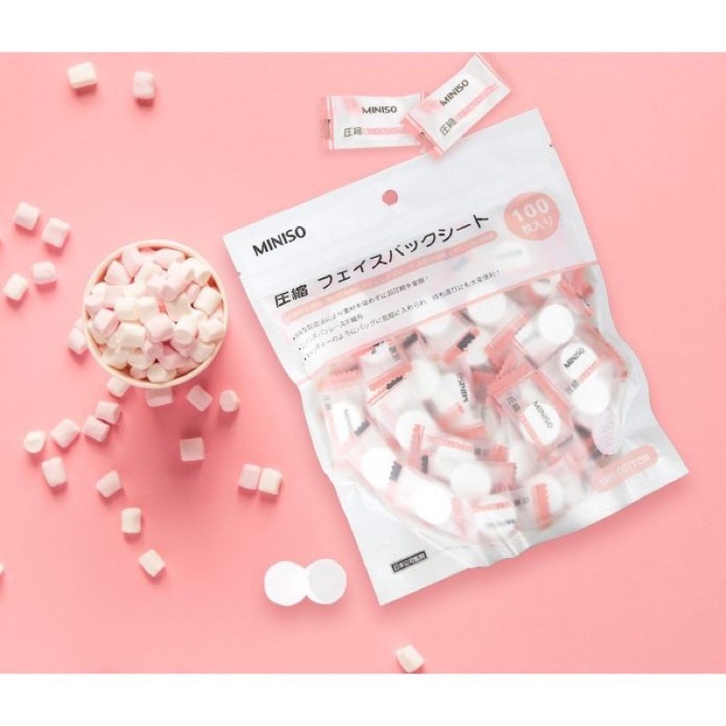 Bag of 100 Japanese MiNiSo Compressed Masks | Shopee Philippines