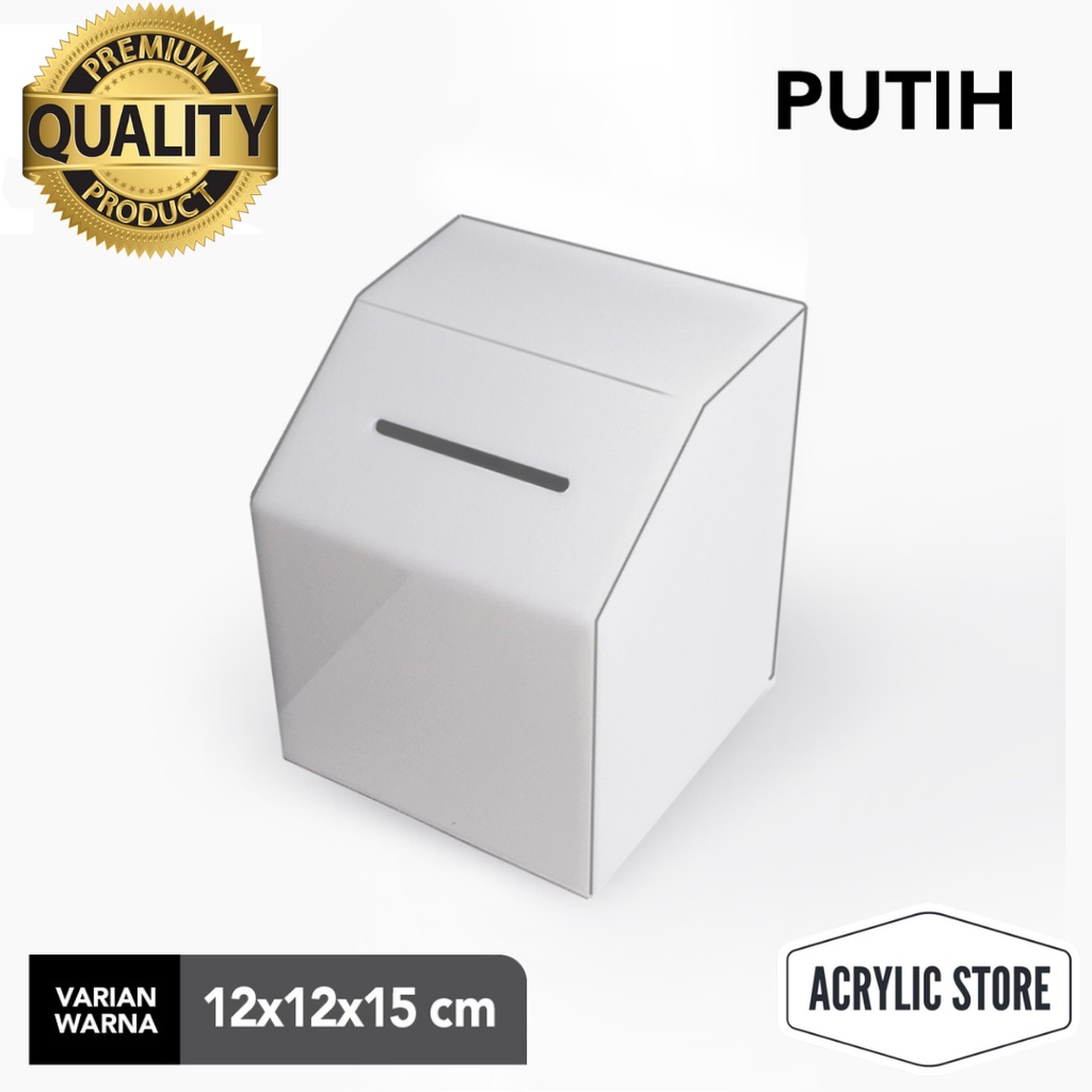 Charity Box / Acrylic Suggestion Box - 12x12x15 cm / Plain / Type B ...