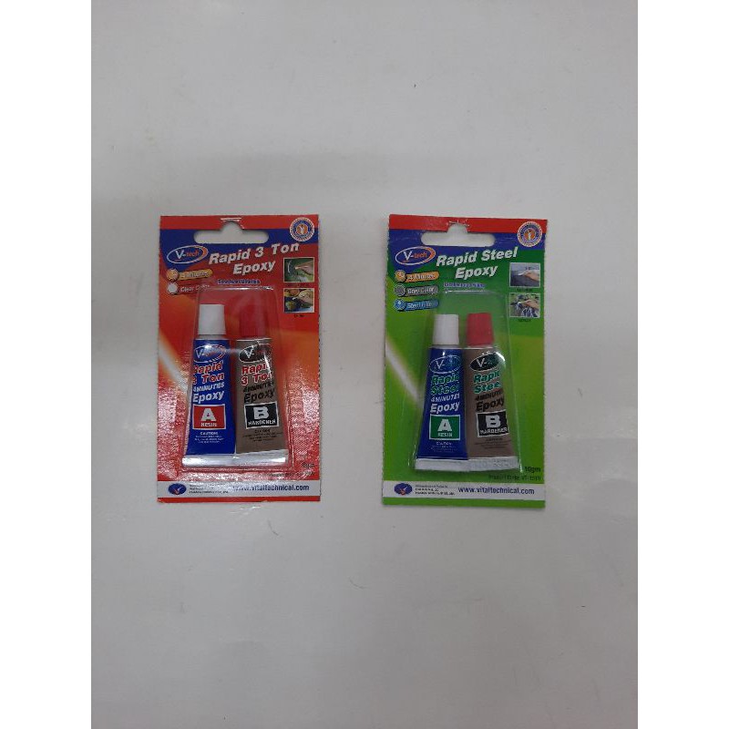 Vtech Rapid Steel Epoxy or Rapid 3 Ton Epoxy 10gm | Shopee Philippines