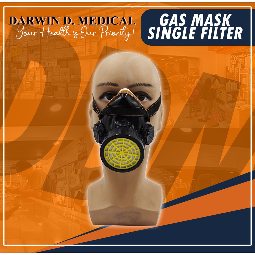 HEAVY DUTY GAS MASK SINGLE FILTER PPE EQUIPMENT | Shopee Philippines