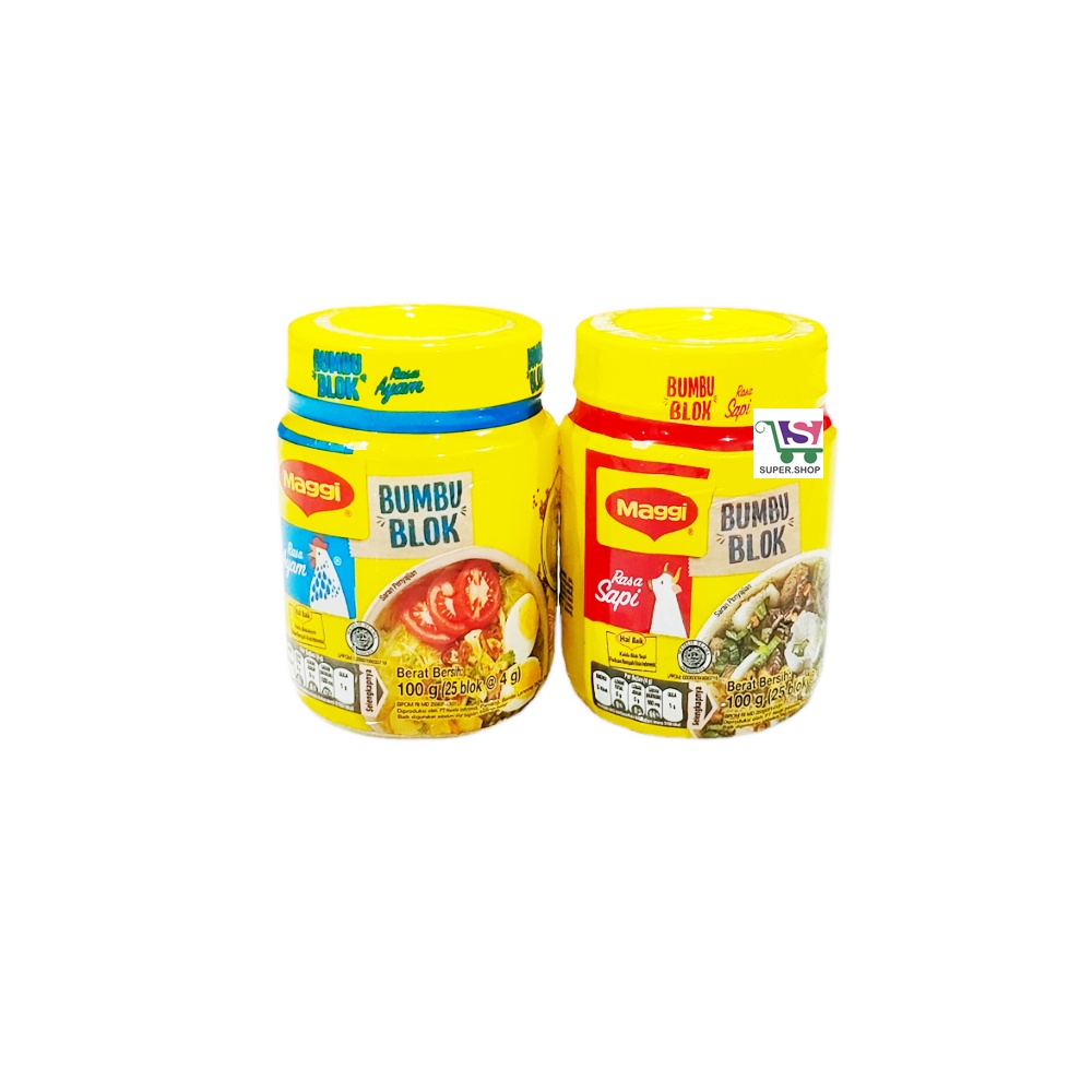 Maggi Seasoning Spices Of Chicken / Beef Flavor Block 100 Grams ...