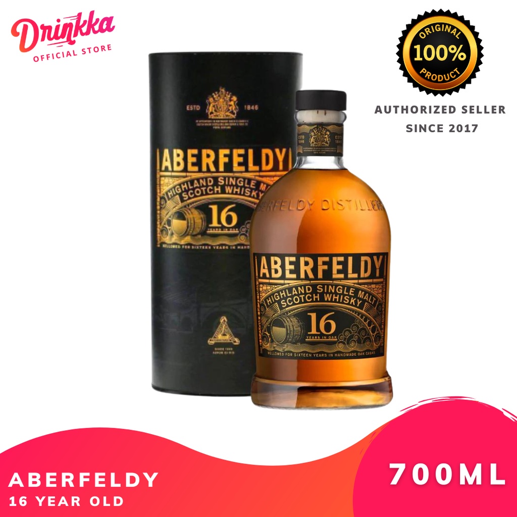 Aberfeldy 16 Year Old Highland Single Malt Scotch Whisky 700ml | Shopee ...