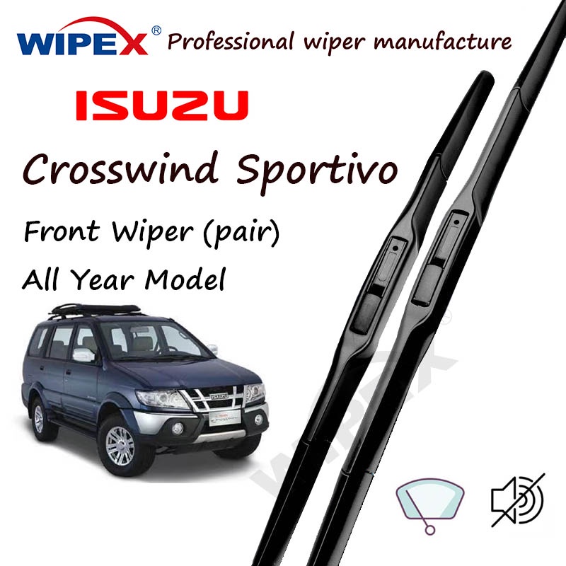 （Wipex Quality) For ISUZU Crosswind Sportivo Front Wiper Blade 16+22 ...