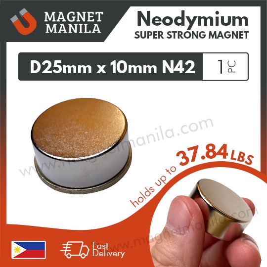 Magnet Manila D25mm X 10mm Neodymium Magnet N42 Super Strong Rare Earth ...