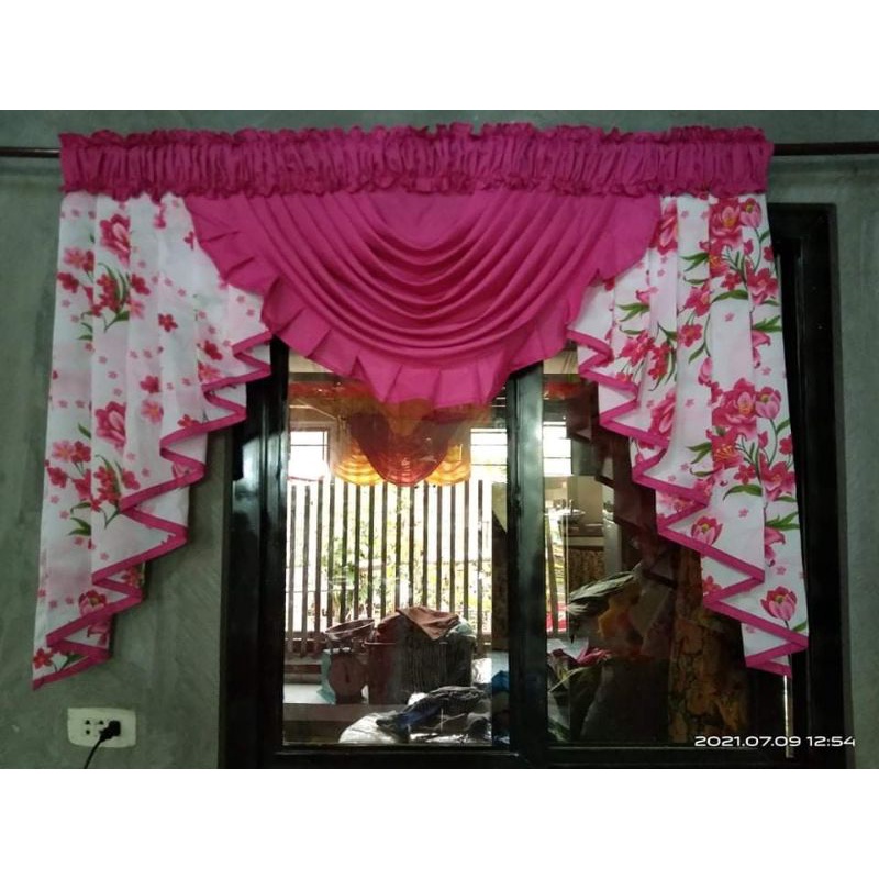 Printed geena cloth single valance 50" wide pwede pa | Shopee Philippines