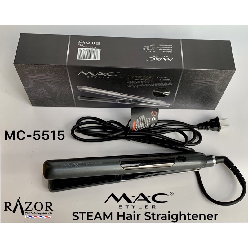 Mac Styler MC-5515 Steam Hair Straightener Keratin Therapy Hair Iron ...