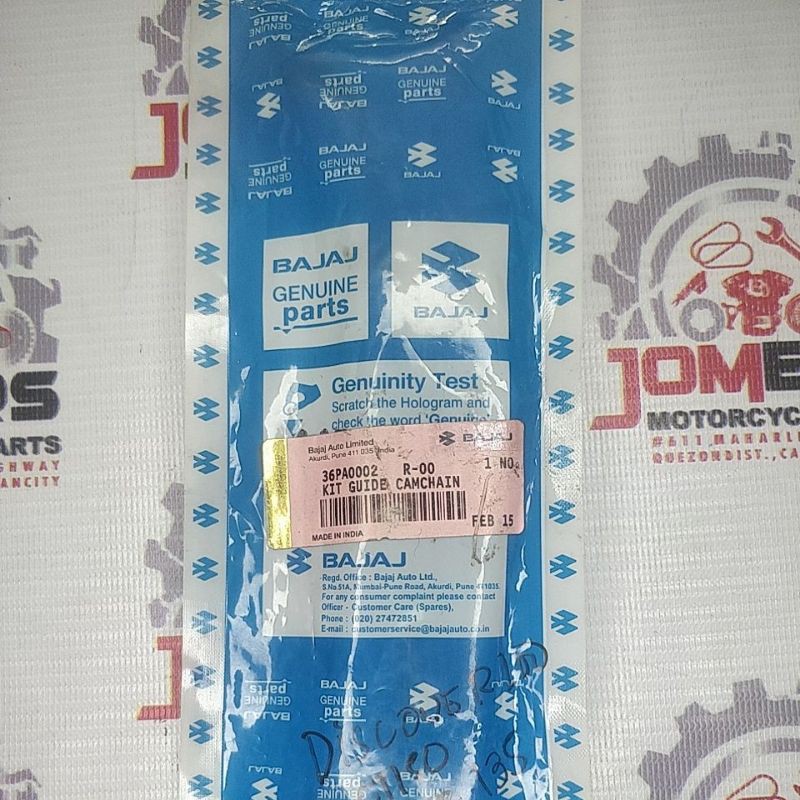 BAJAJ DISCOVER 100 GUIDE CHAIN TENSIONER KIT GENUINE 36PA0002 (G3-D ...