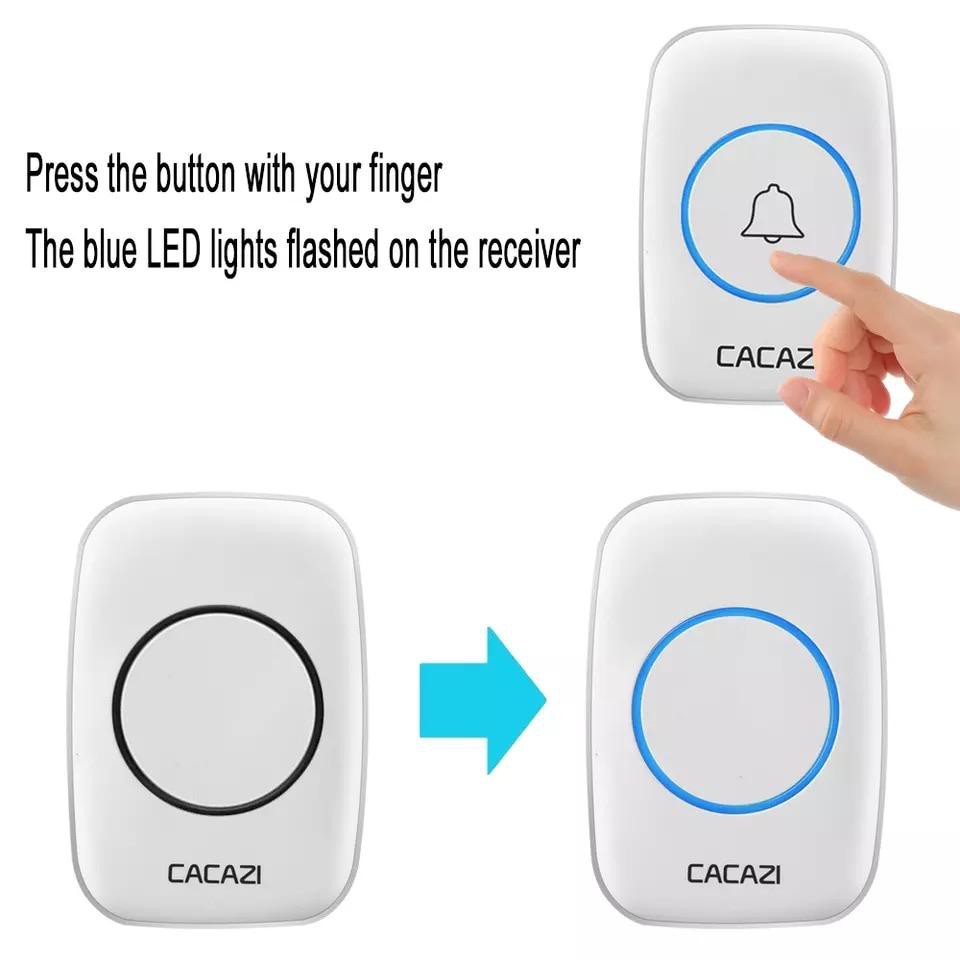 Intelligent small LED wireless doorbell waterproof 300M range door ...