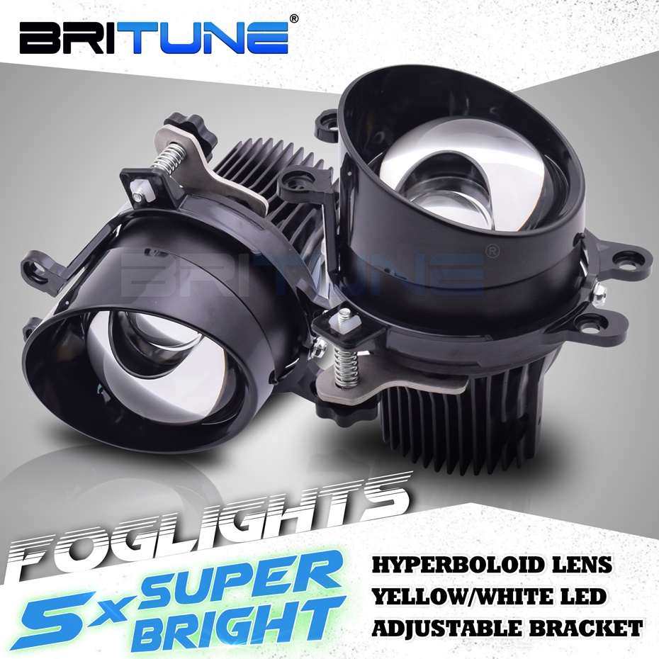 Hyperboloid Super Bright Bi LED Fog Light Projector Lens For Toyota Vios/Innova/Fortuner/Avanza ...