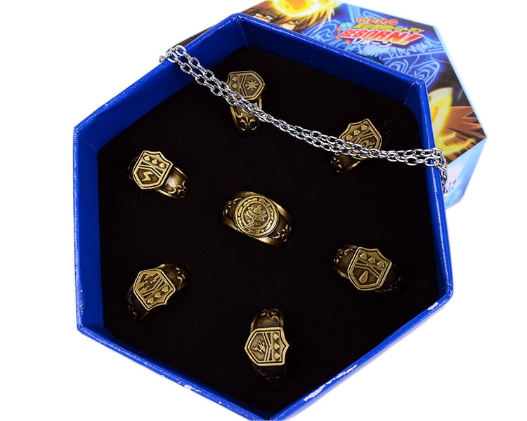 7pcs/set Anime Hitman Reborn Jewelry Ring Vongola family Varia XANXUS ...