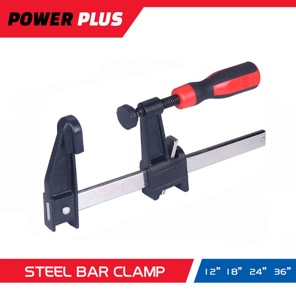 POWERPLUS QUICK STEEL BAR F CLAMP 12 / 18 / 24 / 36" high-quality for ...