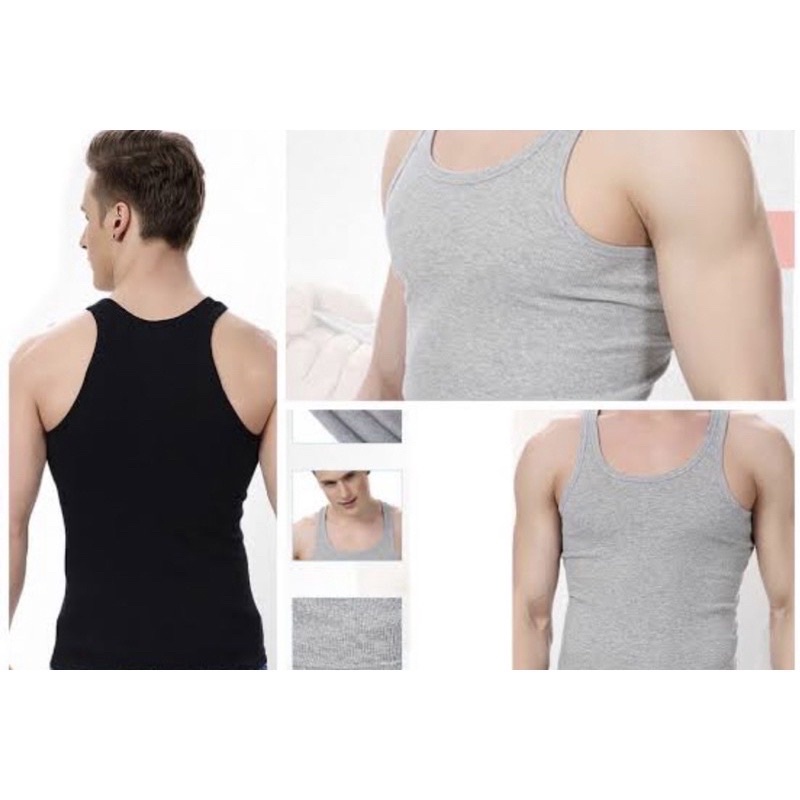 Sando plain Mens cotton stretchable | Shopee Philippines