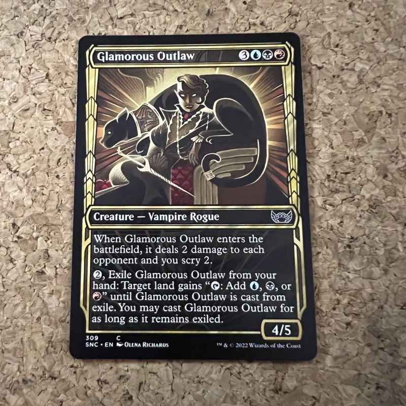 MTG GLAMOROUS OUTLAW | VAMPIRE ROGUE | STREETS OF NEW CAPENNA | BLUE ...