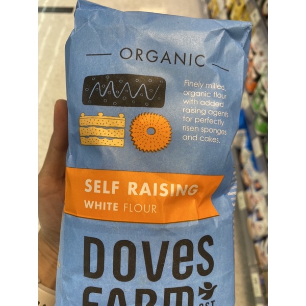 Organic Bread Flour Doves Farm Brand 1 Kg. Self Raising White (Doves ...