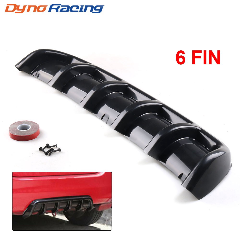 Universal Bright Black Car Car-Styling ABS Rear Shark Fin Style Curved ...