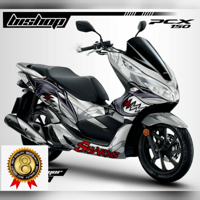 Decal Sticker Honda PCX 150 Shark Variation | Shopee Philippines