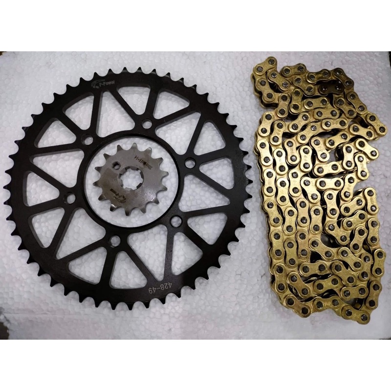 CHAIN SET SPROCKET SET FOR YAMAHA R15 V1 V2 SNIPER 150 TFX FZ16 FZI 14 ...