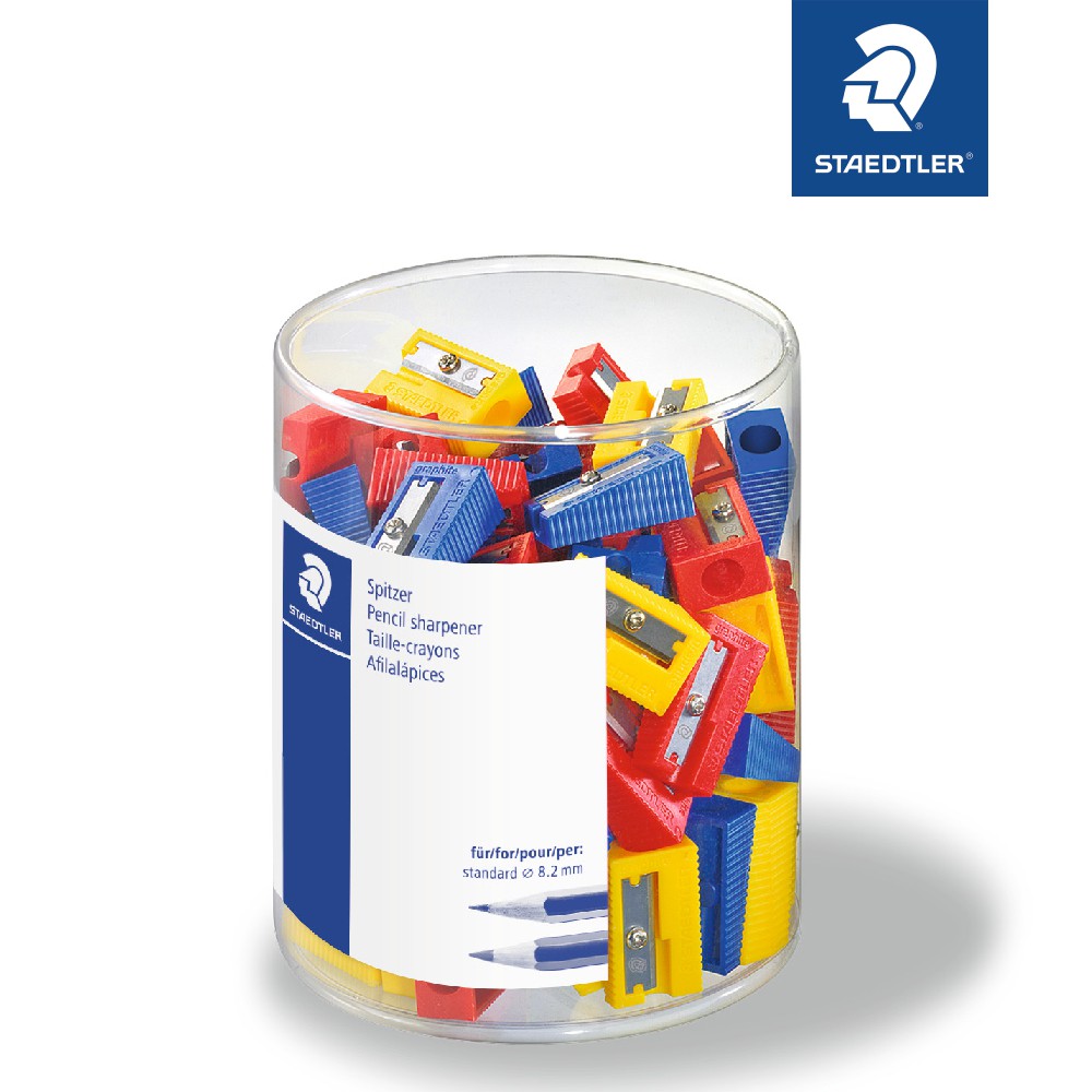 Staedtler Plastic Sharpener Single Hole 100's in One Tub - 51050KP100 ...