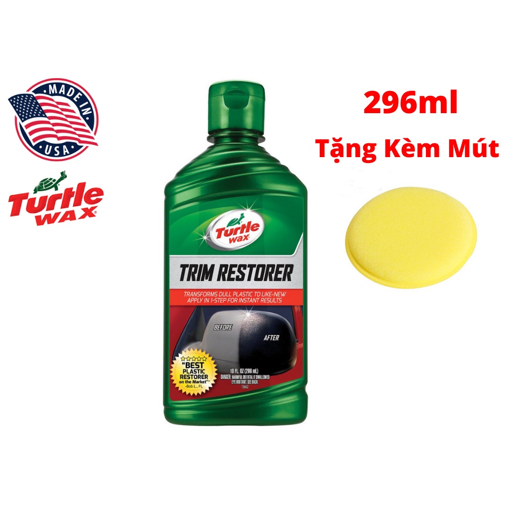 Turtle Wax Trim Restorer 296ml Genuine Product with Free Sponge ...