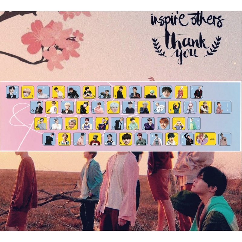 Sticker KEYBOARD BITIS ALL SIZE For ALL Sizes Of UNIVERSAL VINYL GLOSSY ...