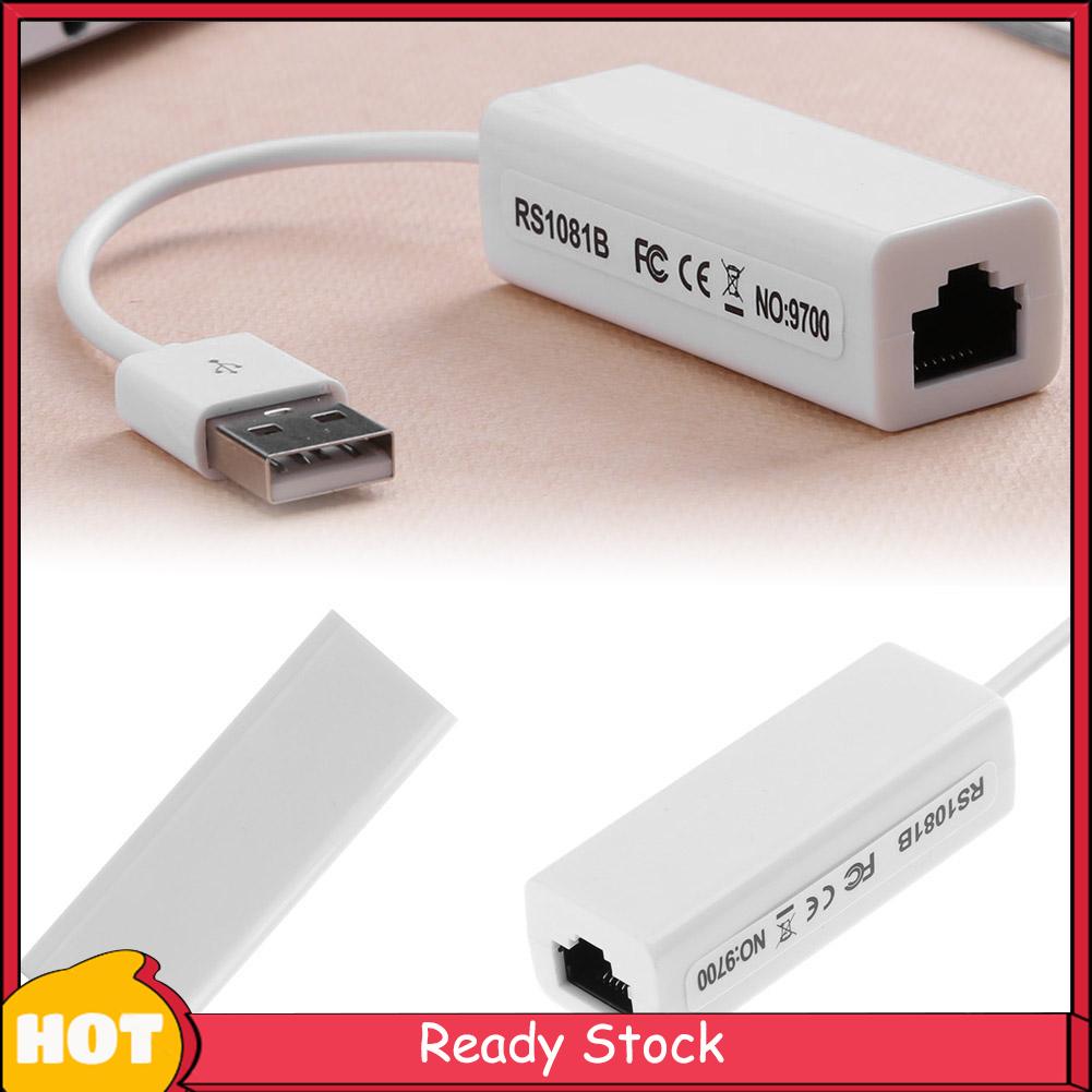 External USB Network Card USB 2.0 to RJ45 LAN Ethernet 10/100Mbps ...