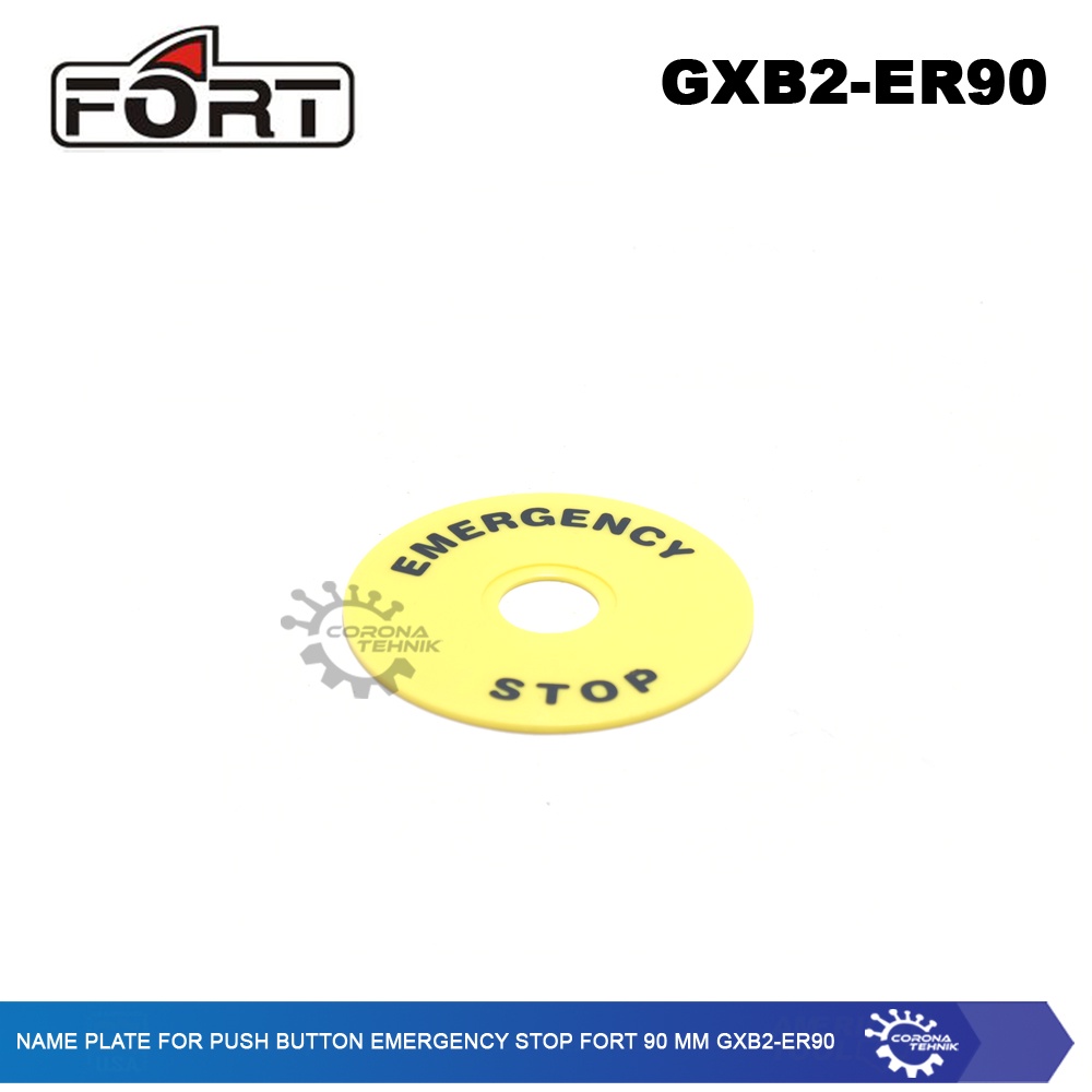Fort 90mm GXB2-ER90 - Name Plate for Push Button Emergency Stop ...