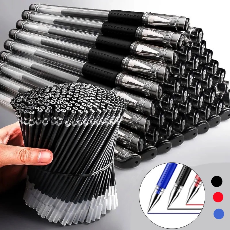 10Pcs Classic Gel Pen Refills Set Black Blue Red Ink Color 0.5mm ...