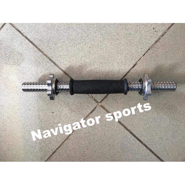 barbell dumbbell Standard Short Bar 14 inches with 2 spin locks and ...